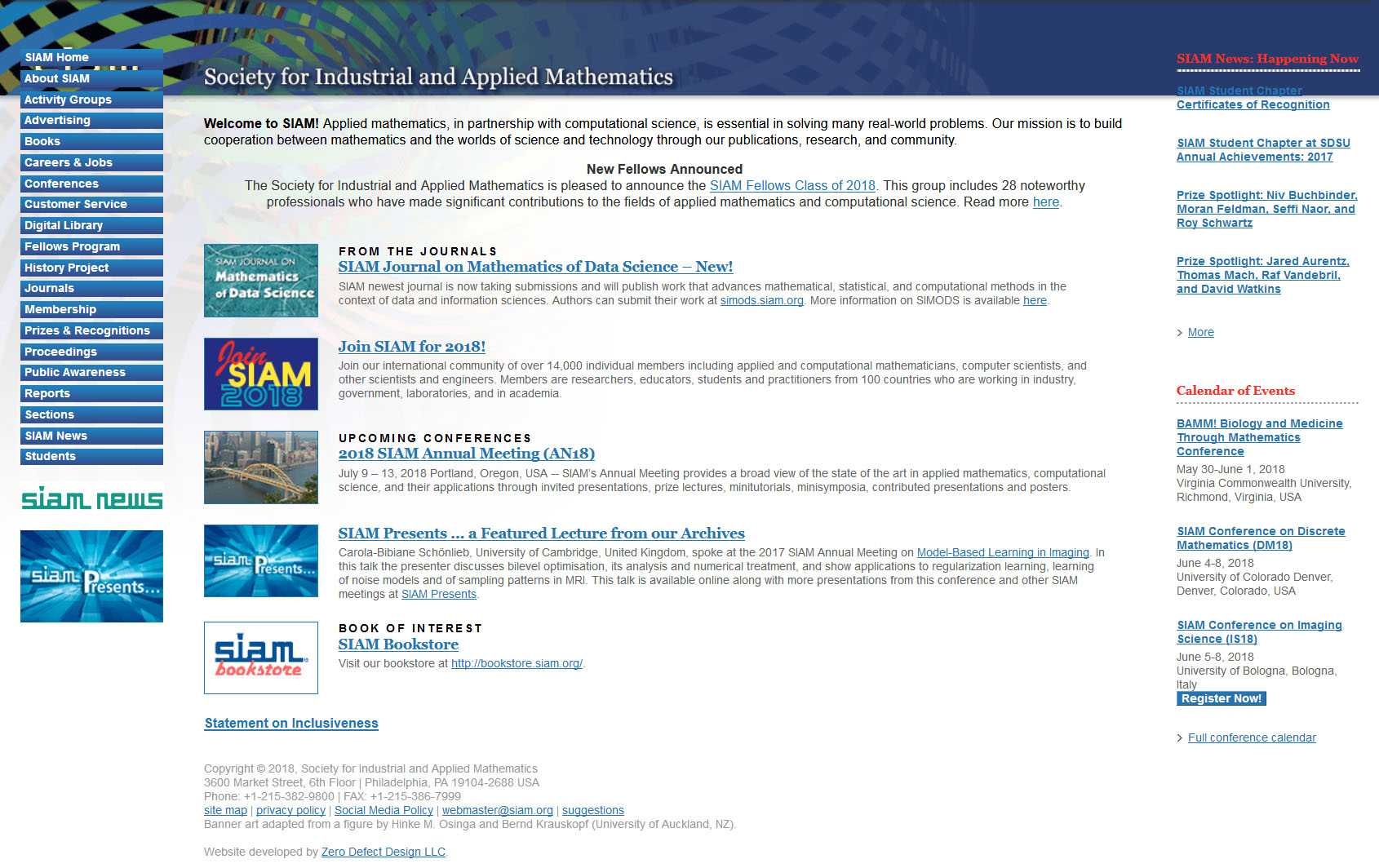 Welcome to the New SIAM Website | SIAM