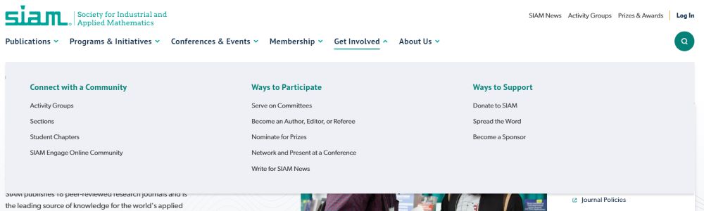 Welcome to the New SIAM Website | SIAM