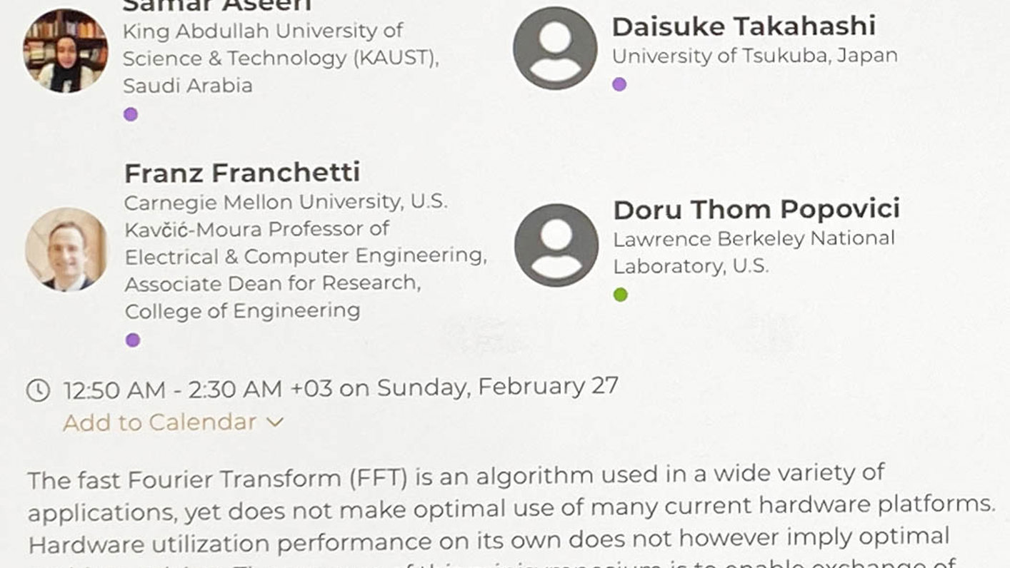 Parallel Implementations and Applications of Next-generation FFT Algorithms at PP22 | SIAM