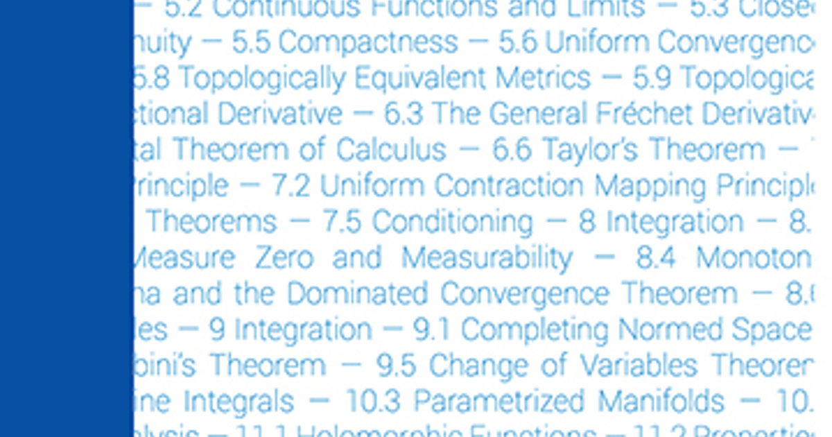 Foundations of Applied Mathematics, Volume 1: Mathematical Analysis | SIAM