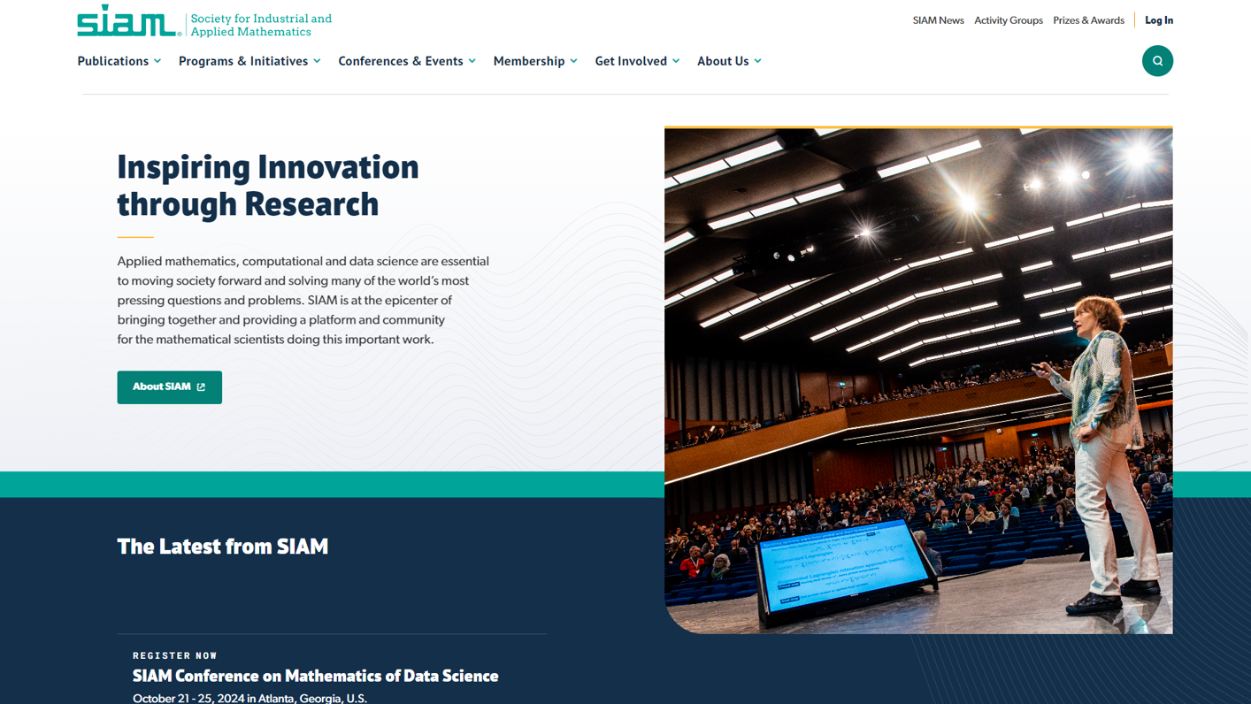 Welcome to the New SIAM Website | SIAM