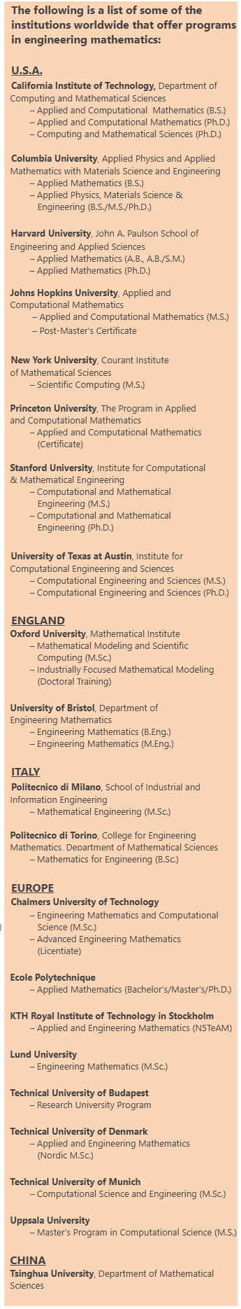 Engineering Mathematics Around the World | SIAM