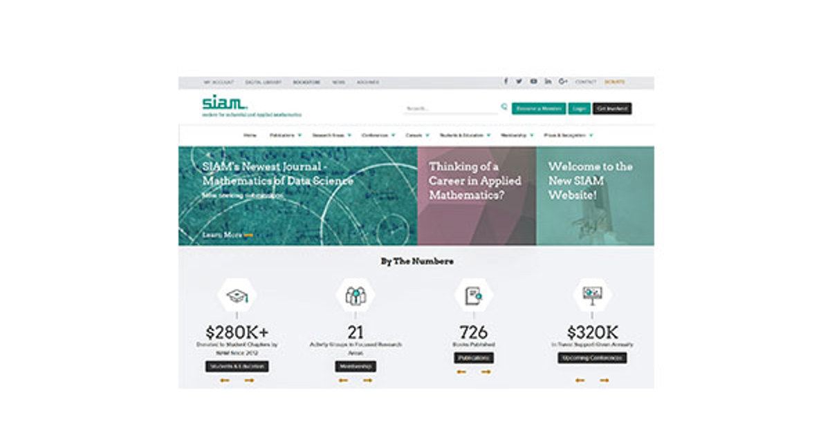 Welcome to the New SIAM Website | SIAM